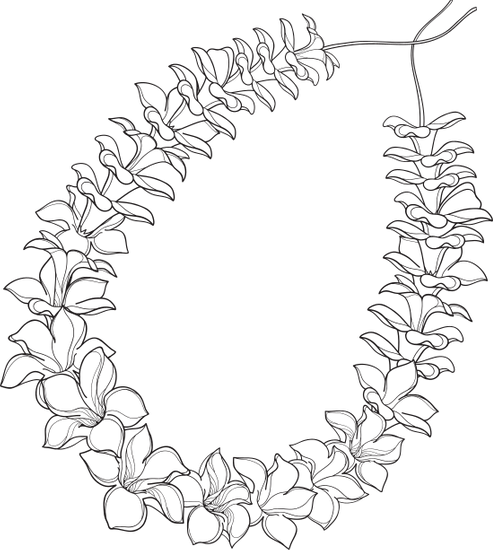 Hawaiian Lei Drawing