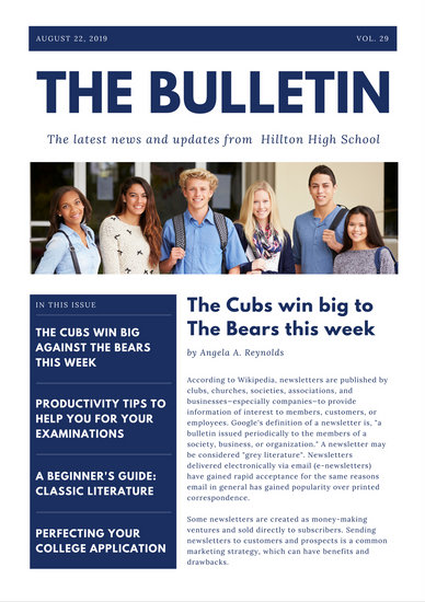 Canva Newsletter Template Bella Canva Newsletter Templates 